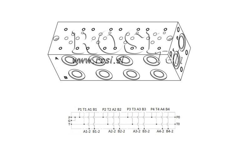 BASE PLATE CETOP3 NG10 4M ROSI TEH