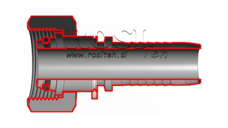 HYDRAULIC FITTING DKOS 38 WITH FEMALE DN38-M52X2 ROSI TEH